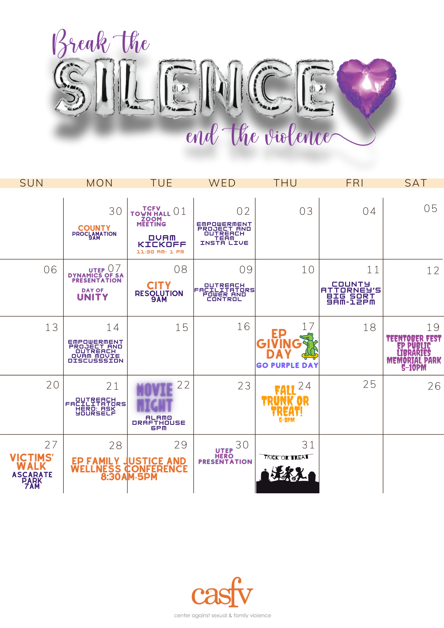 Domestic Violence Awareness Month - CASFV | Center Against Sexual and ...